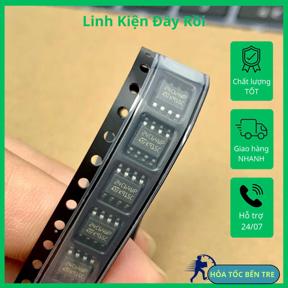 Chip nhớ EPROM 24C64 24C64WP SOP-8 chính hãng | Shopee Việt Nam