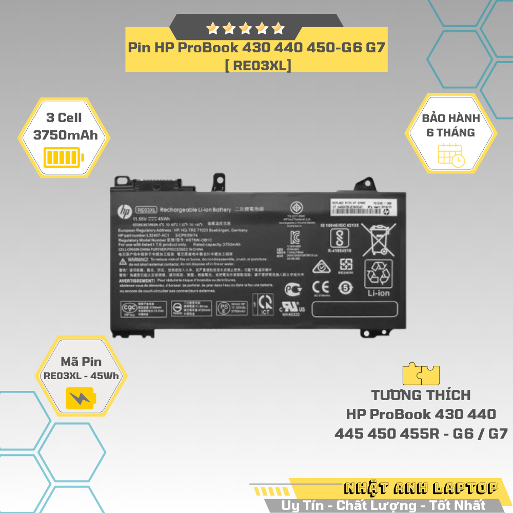 Pin Cho Laptop Hp Probook 445-G6 450-G6 440-G6 430-G6 430 450 G7 / Pin ...