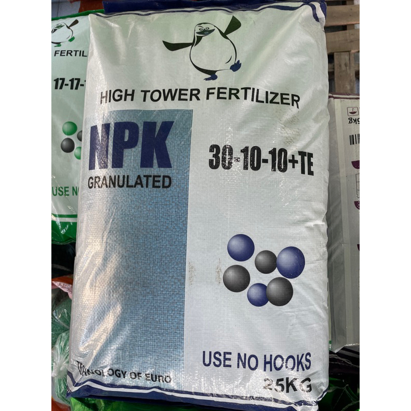 Phân bón rễ NPK 30-10-10 +TE bao 25kg hạt màu xanh biển | Shopee Việt Nam