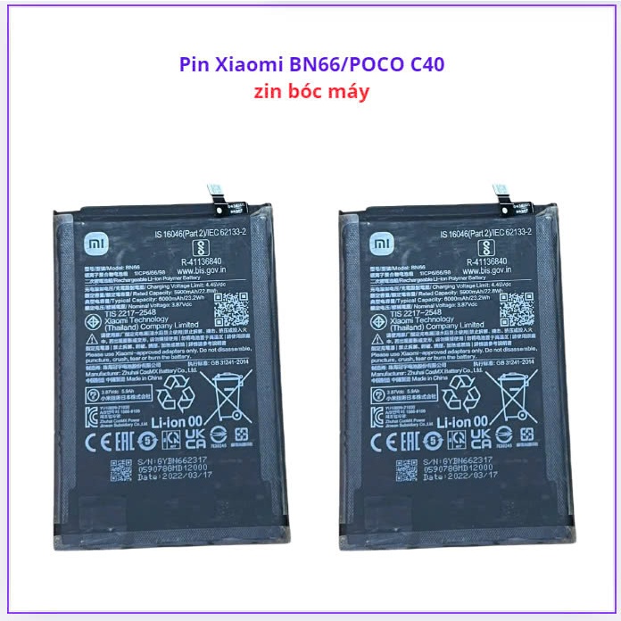 Pin xiaomi bn66/poco c40 zin bóc máy đẹp | Shopee Việt Nam