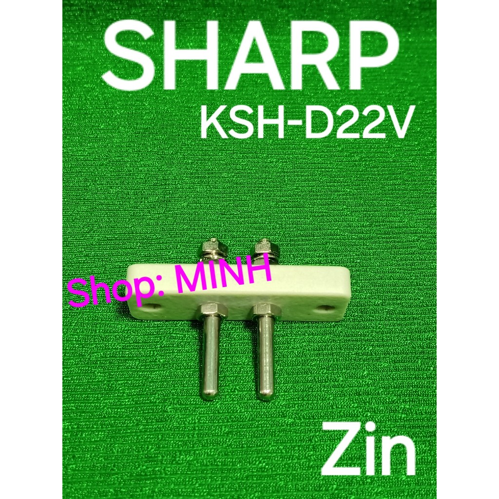 Ổ cắm 2 chân nồi cơm Sharp Thái KSH-D22V zin - ổ cắm 2 chấu tròn đế sứ nồi cơm điện nắp rời ...