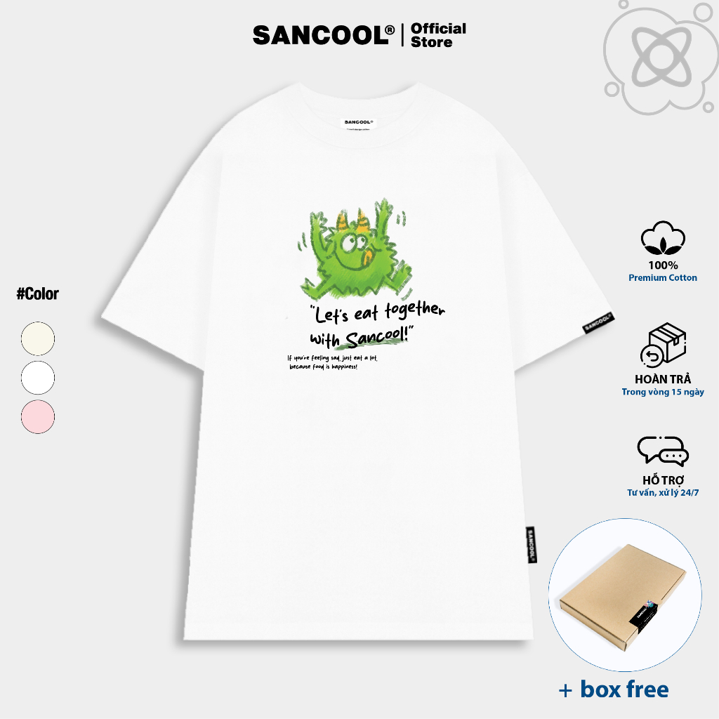 Áo Thun Local Brand Sancool Unisex Oversize Premium Cotton 100% Form ...