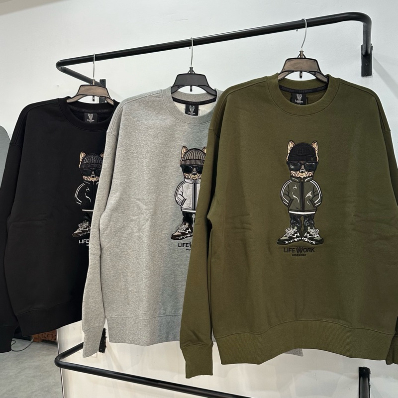 ÁO NỈ SWEATER CHÓ LIFEWORK THÊU MÀU MỚI 2024 CHÍNH HÃNG | Shopee Việt Nam