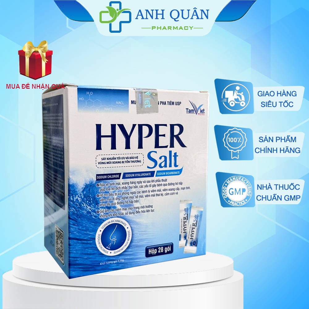 [CHÍNH HÃNG] Muối rửa mũi HYPER SALT Hộp 28 gói | Shopee Việt Nam