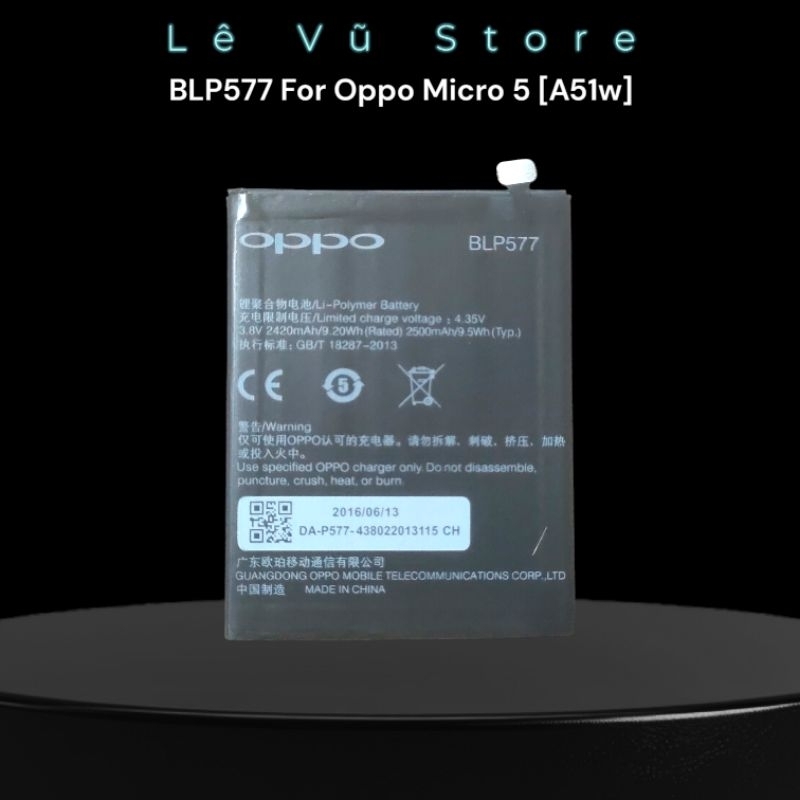 Pin Oppo Micro 5 A51w [BLP577/2500mAh] | Shopee Việt Nam
