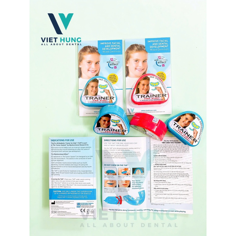 Máng niềng răng- Hàm trainer T4K for Kid -Úc(Xanh- Hồng) | Shopee Việt Nam
