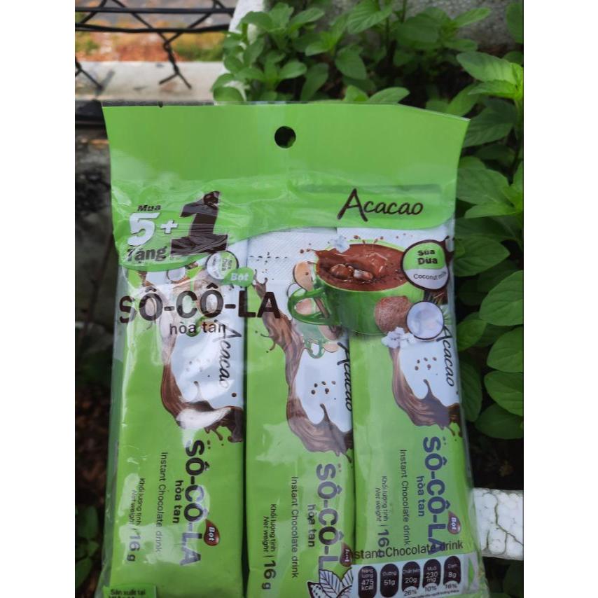 [Hàng tặng] Bột Socola Acacao vị sữa dừa (Bịch 96g, 6 gói) | Shopee ...