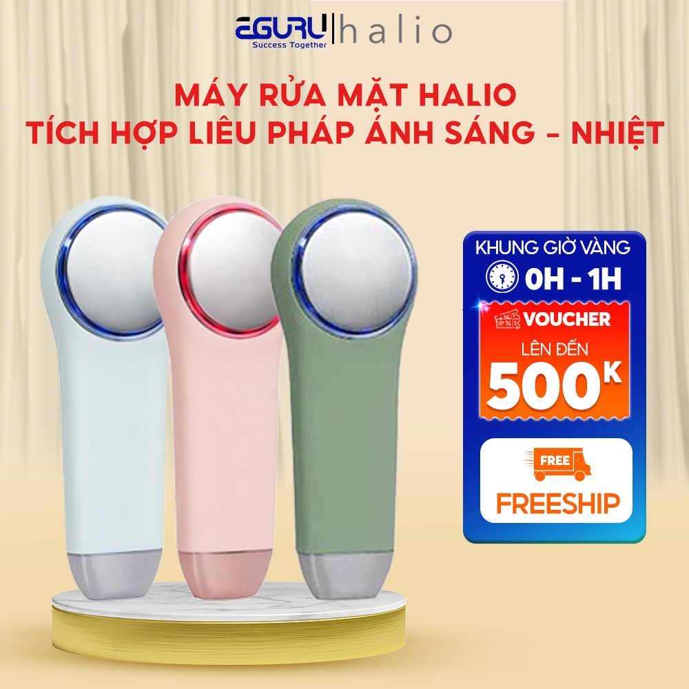 Máy Rửa Mặt Massage Tích Hợp Ánh Sáng và Nhiệt Halio Multi-task ...