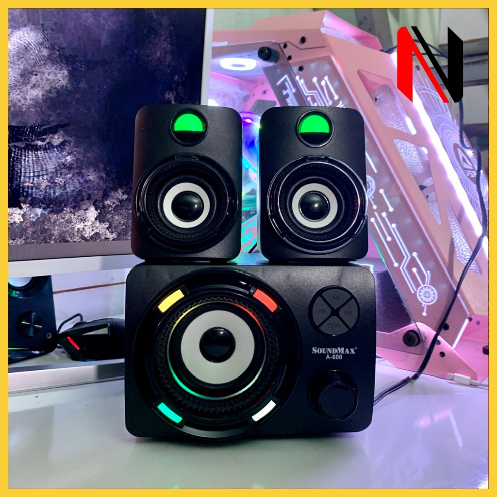 Loa Máy Tính Pc Bluetooth Để Bàn 2.1 SOUNDMAX A600 Có Dây Led Rgb Loa ...