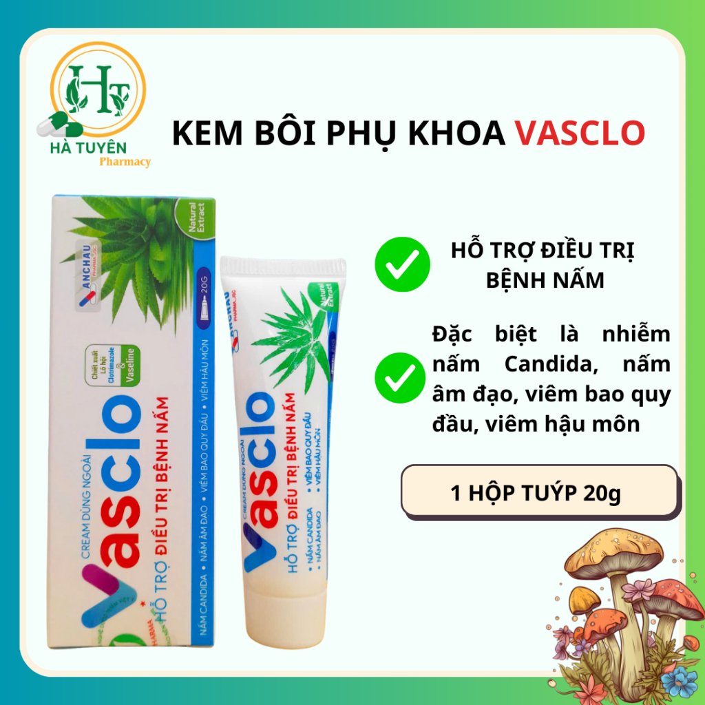 ( CHE TÊN) Kem bôi nấm ngứa vùng kín Vasclo - Cho Người Bị Nấm Candida ...