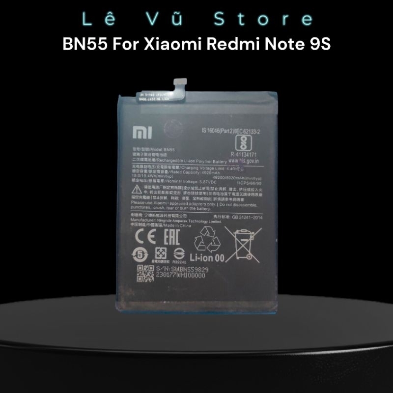 Pin Xiaomi Redmi Note 9S [BN55 / 5020mAh] | Shopee Việt Nam