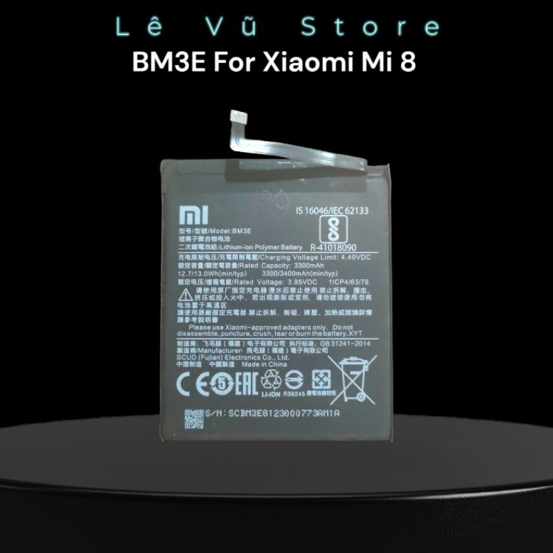 Pin Xiaomi Mi 8 [BM3E / 3400mAh] Đen | Shopee Việt Nam