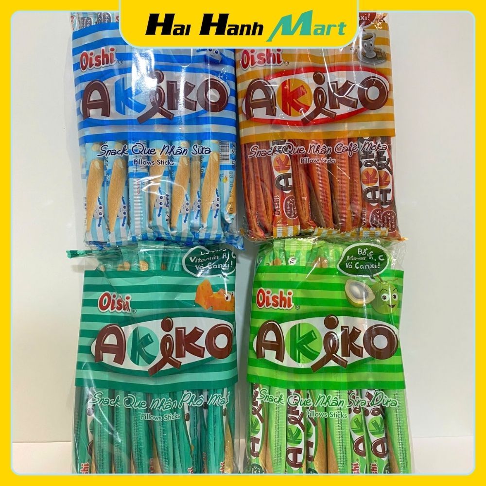 Bánh que Akiko Oishi, Snack Que Nhân 4 Vị Giòn Tan, Thơm Ngon (Gói 140g ...