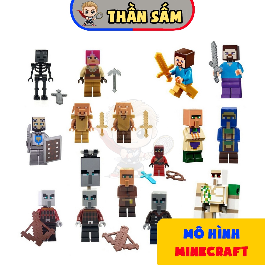 Đồ Chơi Mô Hình Minecraft Khối Nam Châm Minecraft DIY Khối Xây Dựng Mô ...