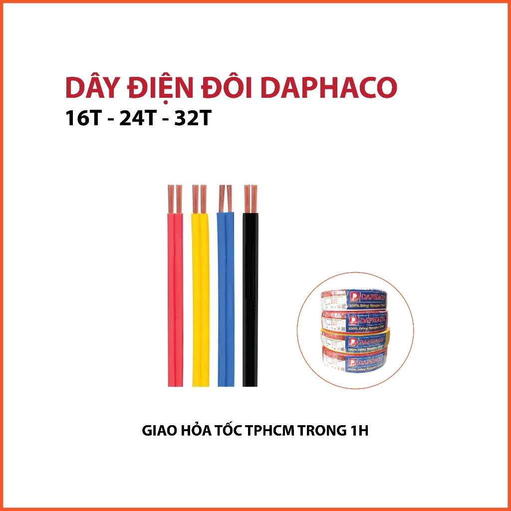[Da] Dây điện đôi 16T 24T 32T lẻ theo mét | Shopee Việt Nam