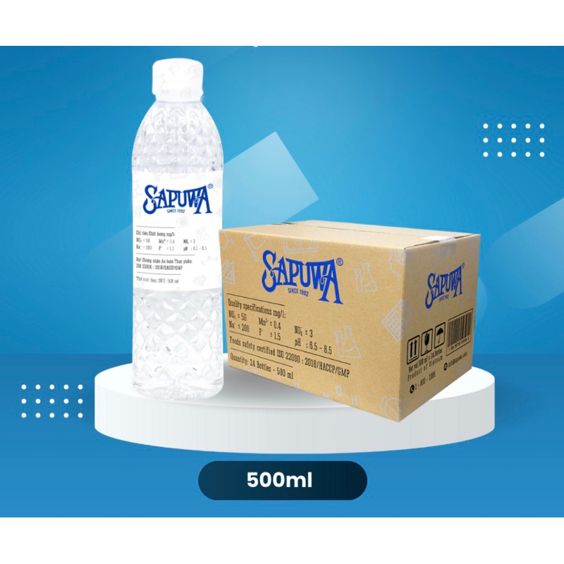 thung 24 chai nước tinh khiết Sapuwa 500ml | Shopee Việt Nam