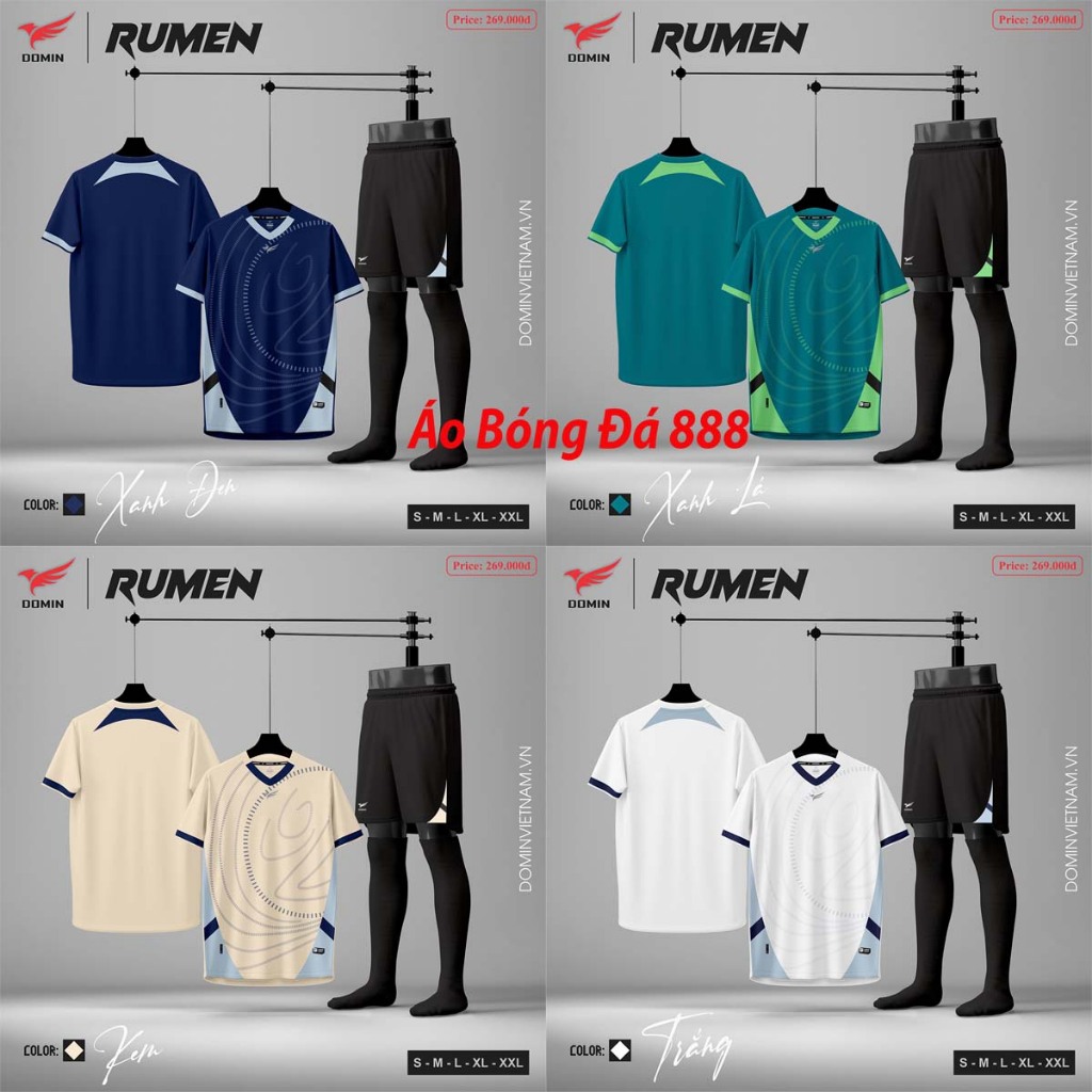 Bộ Quần Áo Bóng Đá, Áo Thể Thao Domin RUMEN, Size Việt Nam - Hàng VNXK ...
