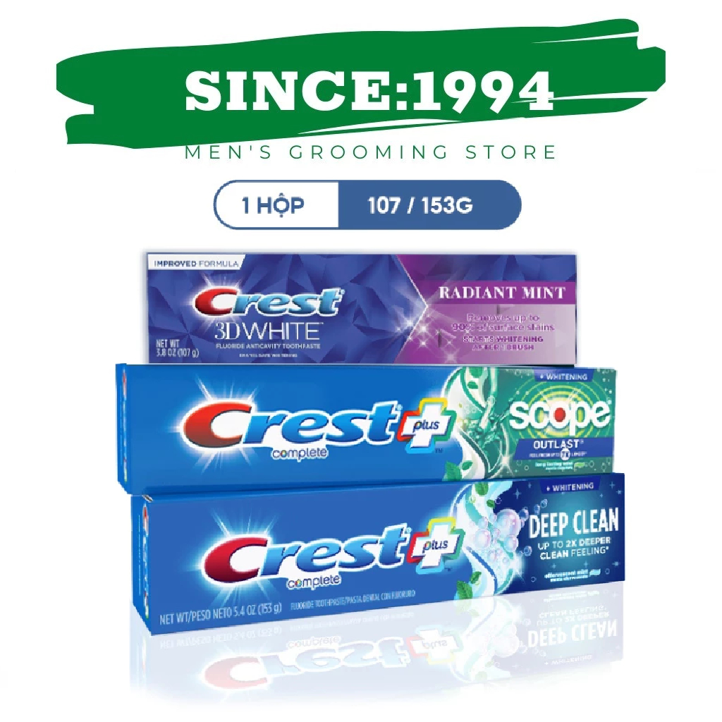 CREST 3D | Kem Đánh Răng Crest 3D White Advance Trắng Răng, Hơi Thở ...