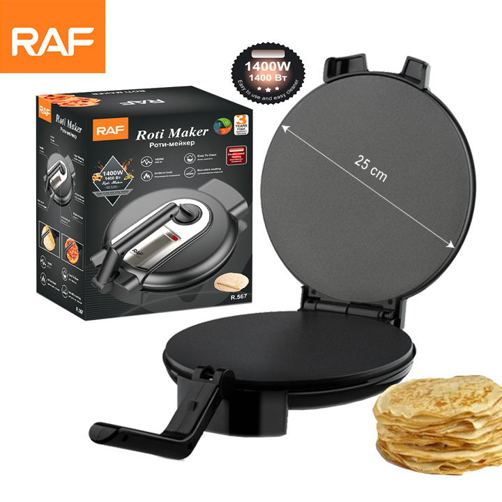 Máy làm bánh crepe, nướng bánh huế, kẹp bánh quế 2 mặt trơn RAF 1400W | Shopee Việt Nam