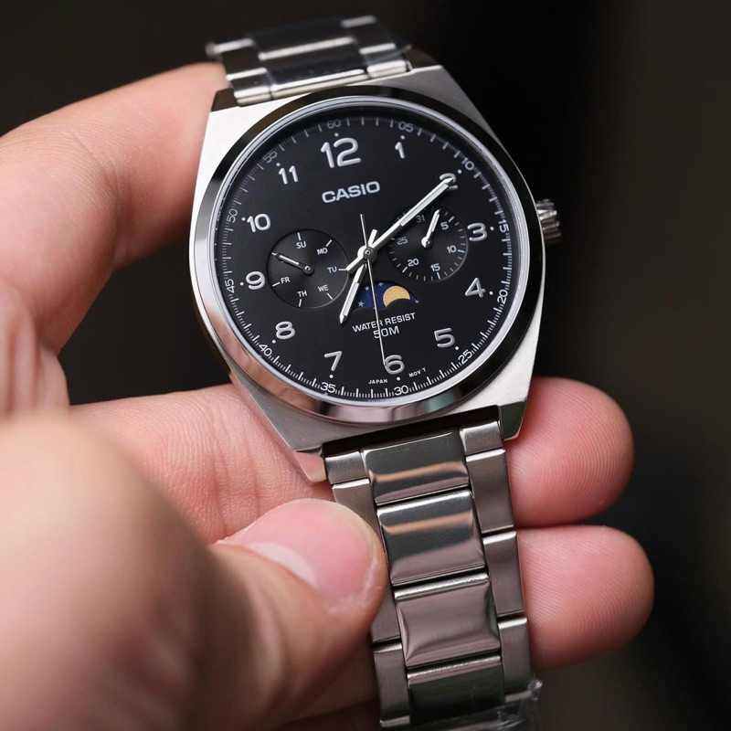 Đồng hồ Nam CASIO MTP M300D Moonphase cổ điển -Chống nước 50m bảo hành 12 tháng | Shopee Việt Nam
