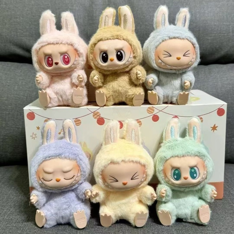 full set 7 blind box Labubu mặt nhựa v2 size 15 cm lông mịn full box ...