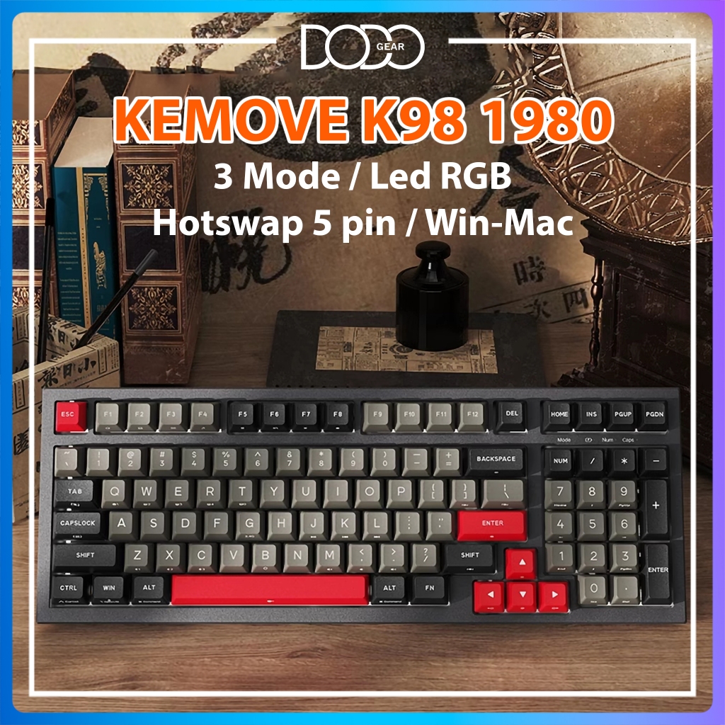 Bàn phím cơ Kemove K98 1980 Phi hành gia led RGB hotswap 5 pin bàn phím cơ Kemove K98 1980 DoDo ...