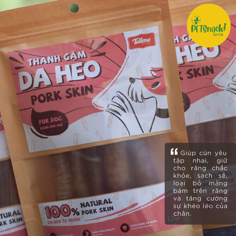 [Date xa] SNACK THANH GẶM DA HEO TELLME 130g cho Cún Mèo | Shopee Việt Nam