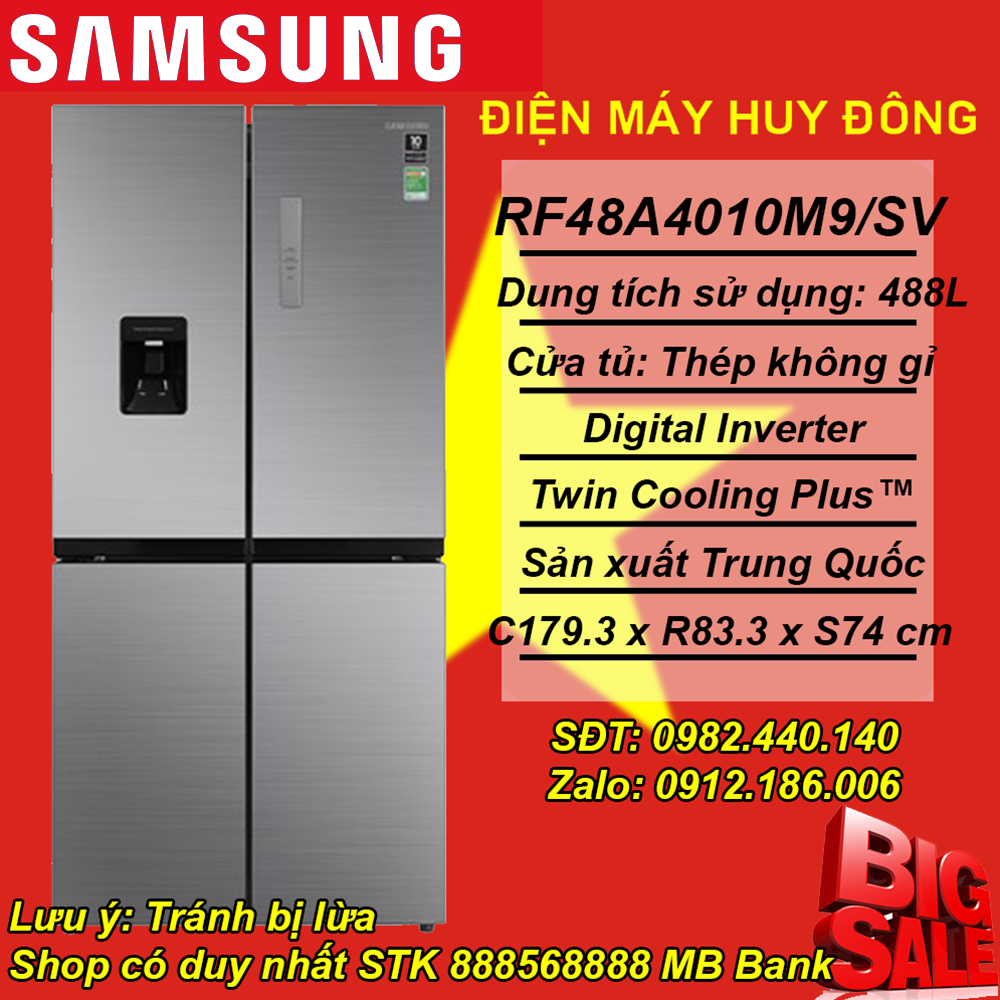Tủ lạnh Samsung Inverter 488 lít RF48A4010M9/SV | Shopee Việt Nam