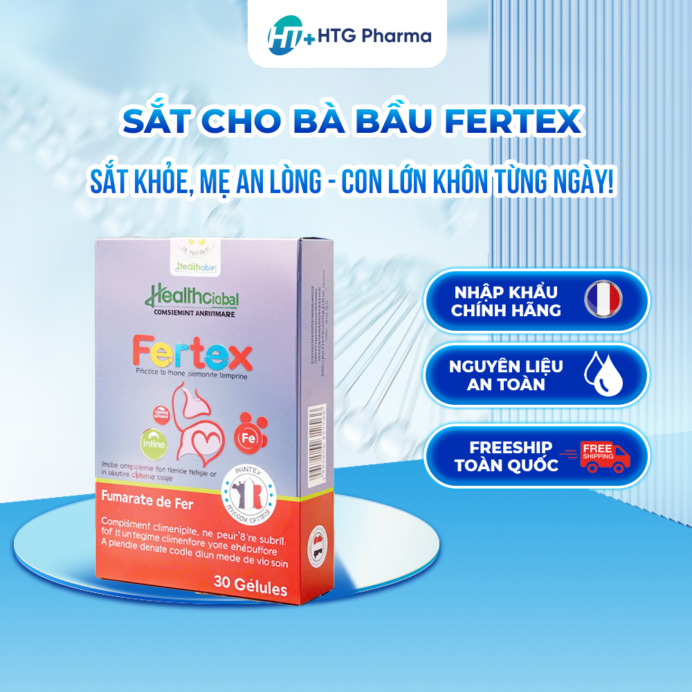 [HealthGlobal] Hộp 30 viên Fertex bổ sung sắt cho bà bầu - Nhập khẩu ...