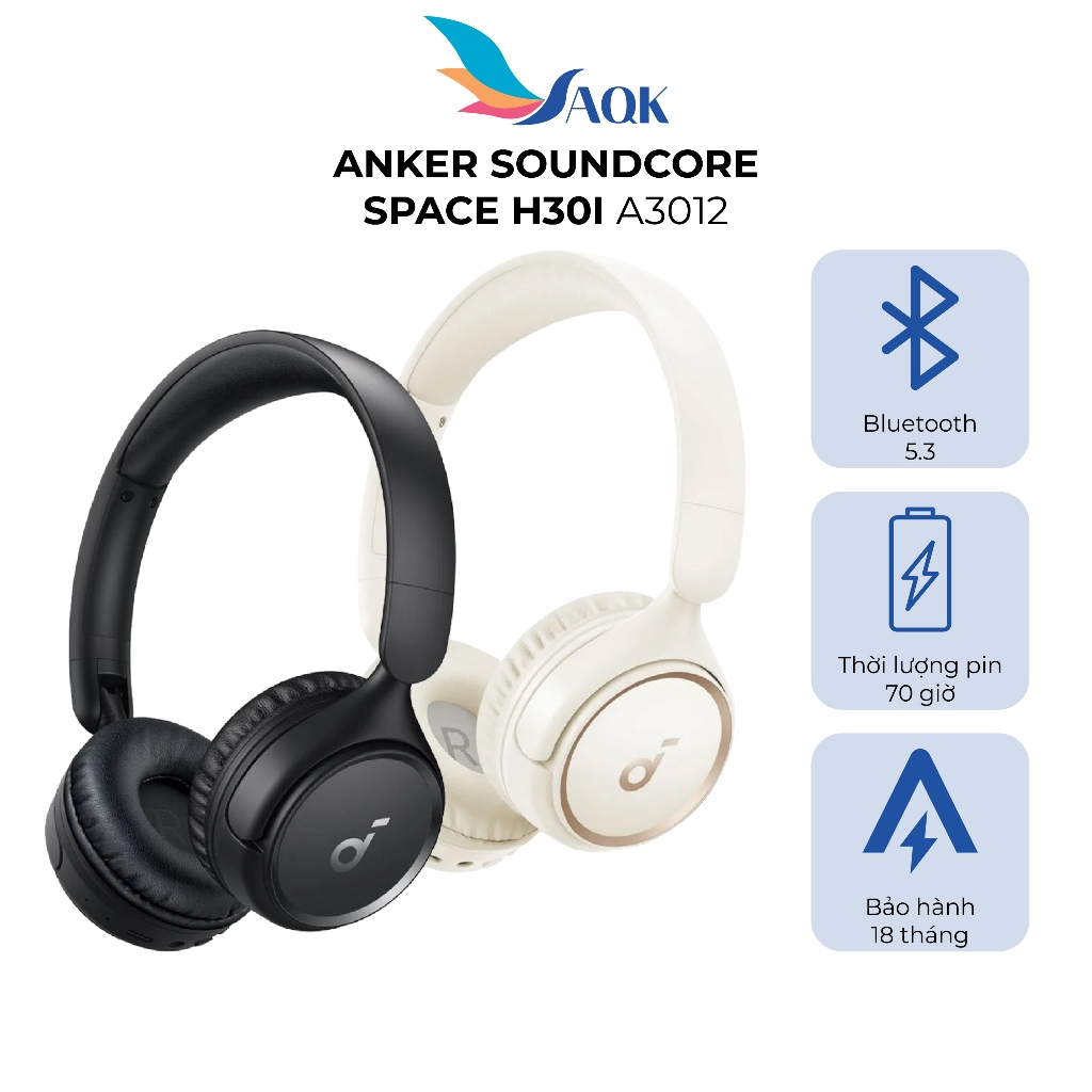 Tai nghe chụp tai Bluetooth Anker Soundcore Space H30i A3012 - Hàng chính hãng | Shopee Việt Nam