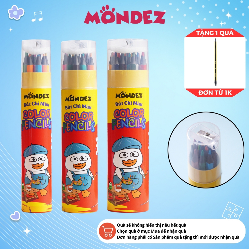 Bút Chì Màu Mondez Màu Chì 12/18/24 Chiếc, Màu Sắc Tươi Sáng, Tô Đều Và ...