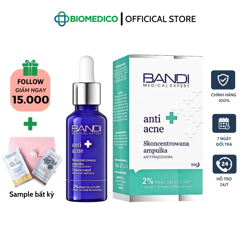 Serum ngừa mụn Salicylic Acid - BANDI ANTI ACNE Concentrated anti-acne ...