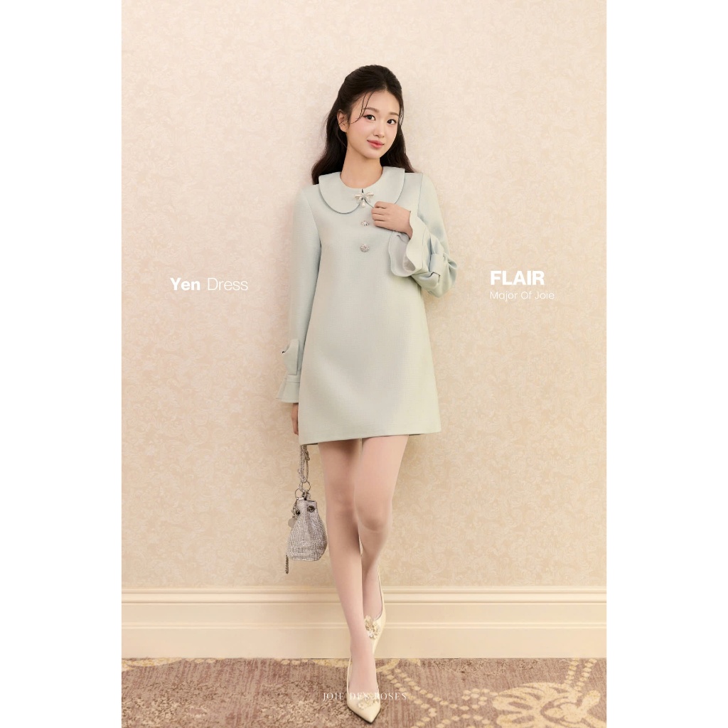 JOIE DES ROSES - Váy tweed cổ sen Yen Dress (không kèm nơ đá) | Shopee ...
