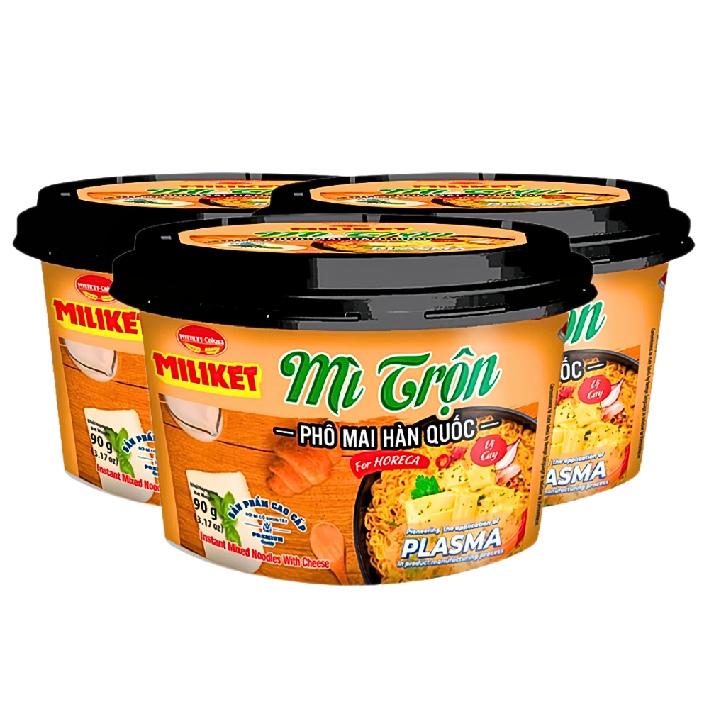 Thùng 12 tô mì trộn Miliket vị phô mai Hàn Quốc tô 90g | Shopee Việt Nam