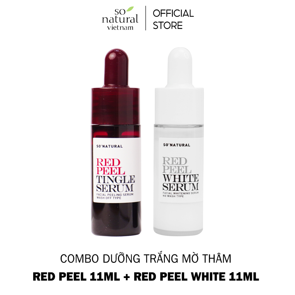 COMBO TINH CHẤT Dưỡng trắng thâm red peel white 11ml+ red peel tingle ...
