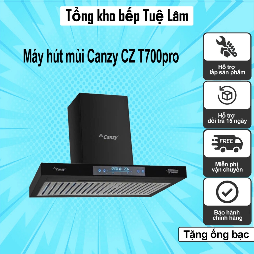 Máy hút mùi Canzy CZ T700pro | Cảm ứng vẫy tay | Chữ T sang trọng | Shopee Việt Nam
