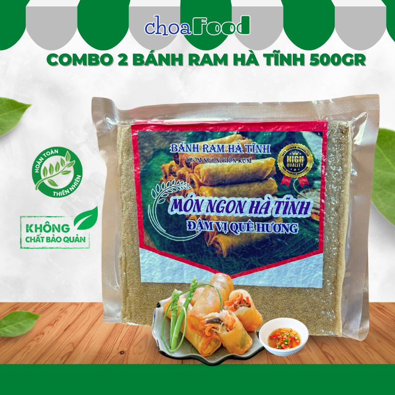 (Combo 2 tệp 500gr) Bánh ram Hà Tĩnh hút chân không - Chả ram cuốn đặc ...