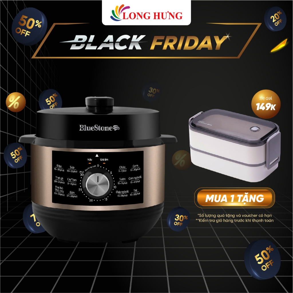 Nồi áp suất Bluestone 5 lít PCB-5648 - Hàng chính hãng - Nồi chóng dính ...