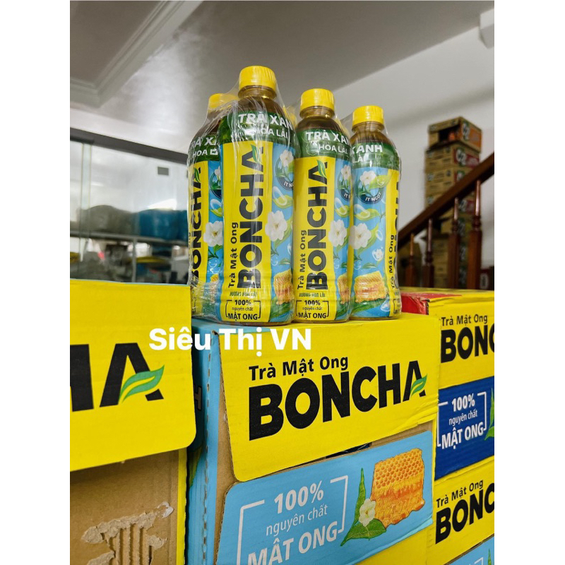 Lốc 6 chai Trà Boncha Đủ vị (ô long đào/Chanh Mật Ong/Tắc Mật Ong) x ...