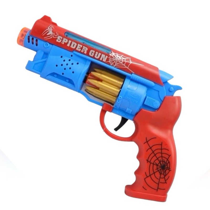 Súng lục pin Spider Gun xoay nòng (kèm 3 pin 2A) 196 | Shopee Việt Nam