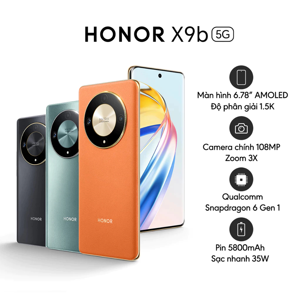 Điện thoại HONOR X9b 5G 20GB+256GB | Pin 5800mAh |Camera 108MP Phóng to ...