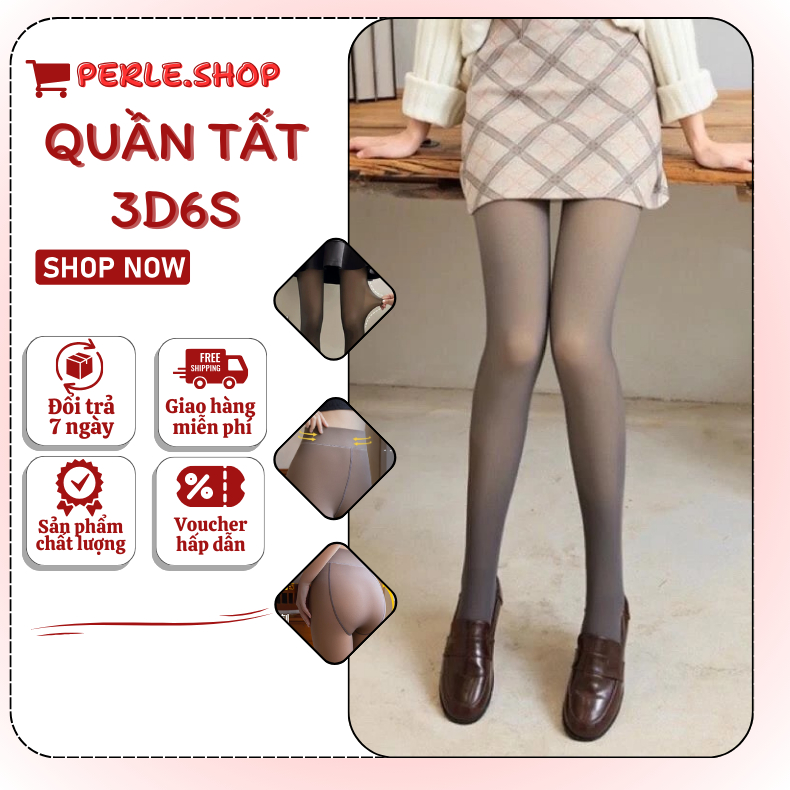 Quần tất nữ 3D6S đánh lừa thị giác siêu dai bền ấm áp tạo cảm giác thật chân chống xước QT29 ...