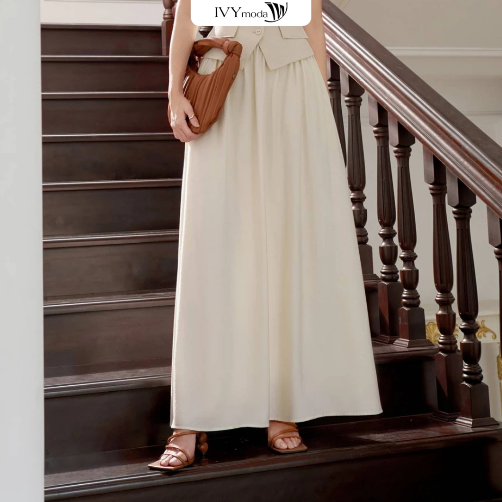 Chân váy lụa xòe xếp ly IVY moda MS 31M8971 | Shopee Việt Nam