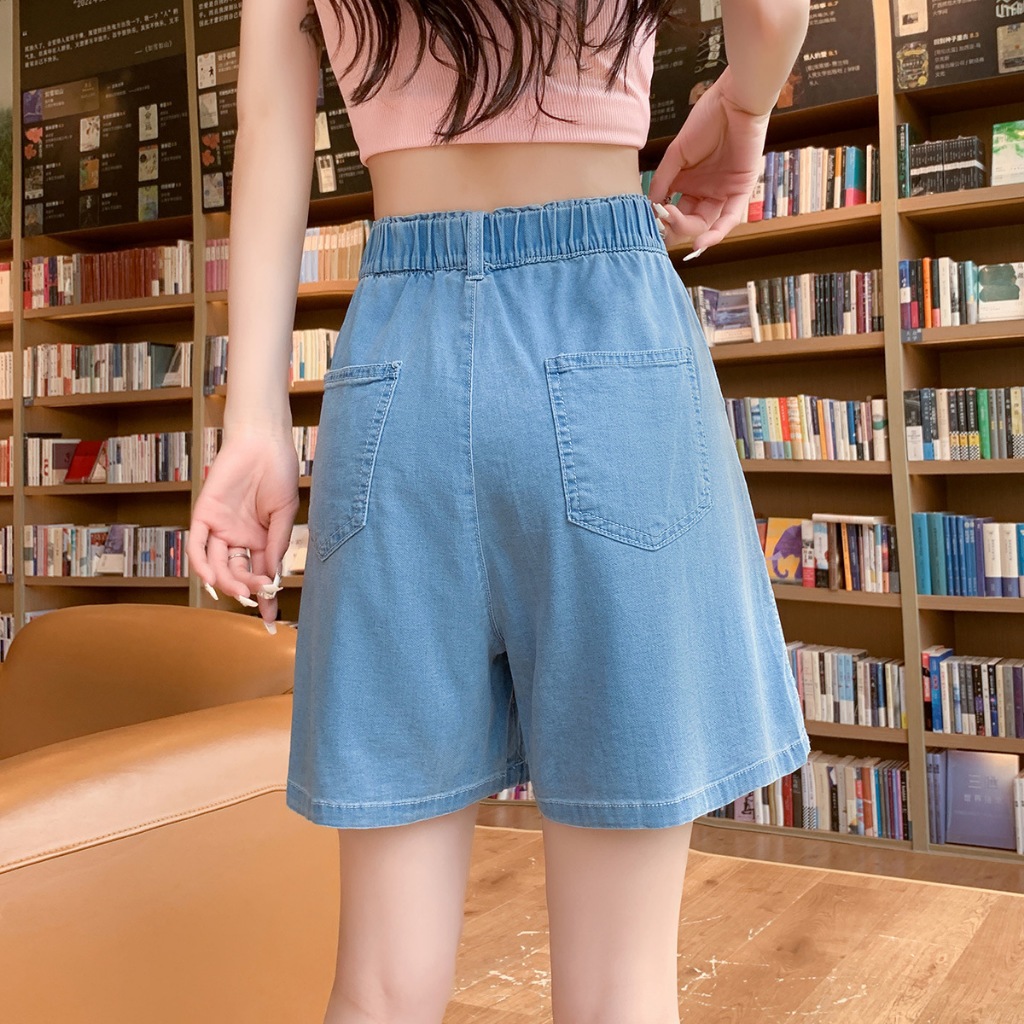 Quần jean lửng chun vải mịn,Quần shost lửng phong cách đơn giản dạo phố ...