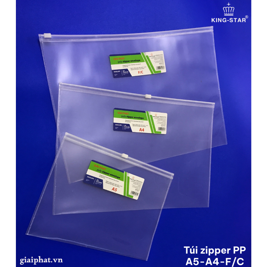 Túi zipper A5 Kingstar (6 cái/bao) | Shopee Việt Nam