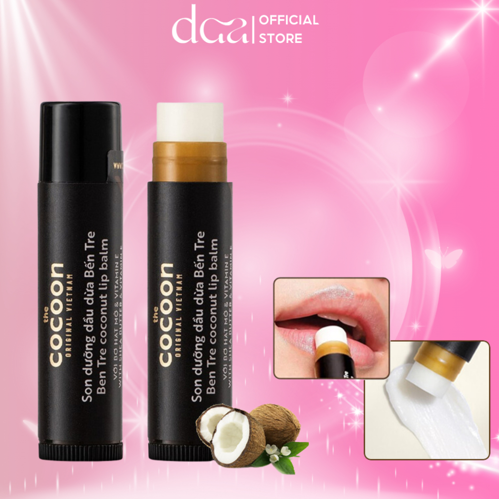 Son Dưỡng Môi Dầu Dừa Bến Tre Cocoon Coconut Lip Balm Thỏi 5g - DAA ...