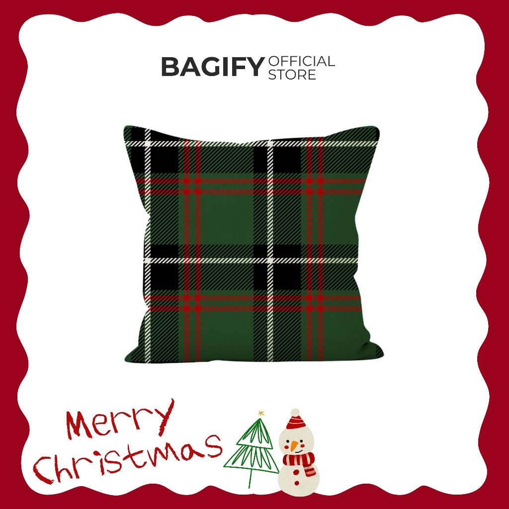 BAGIFY® 2024 Vỏ Gối Tựa Lưng Sofa Vuông 45x45cm Họa Tiết Sọc Giáng Sinh ...
