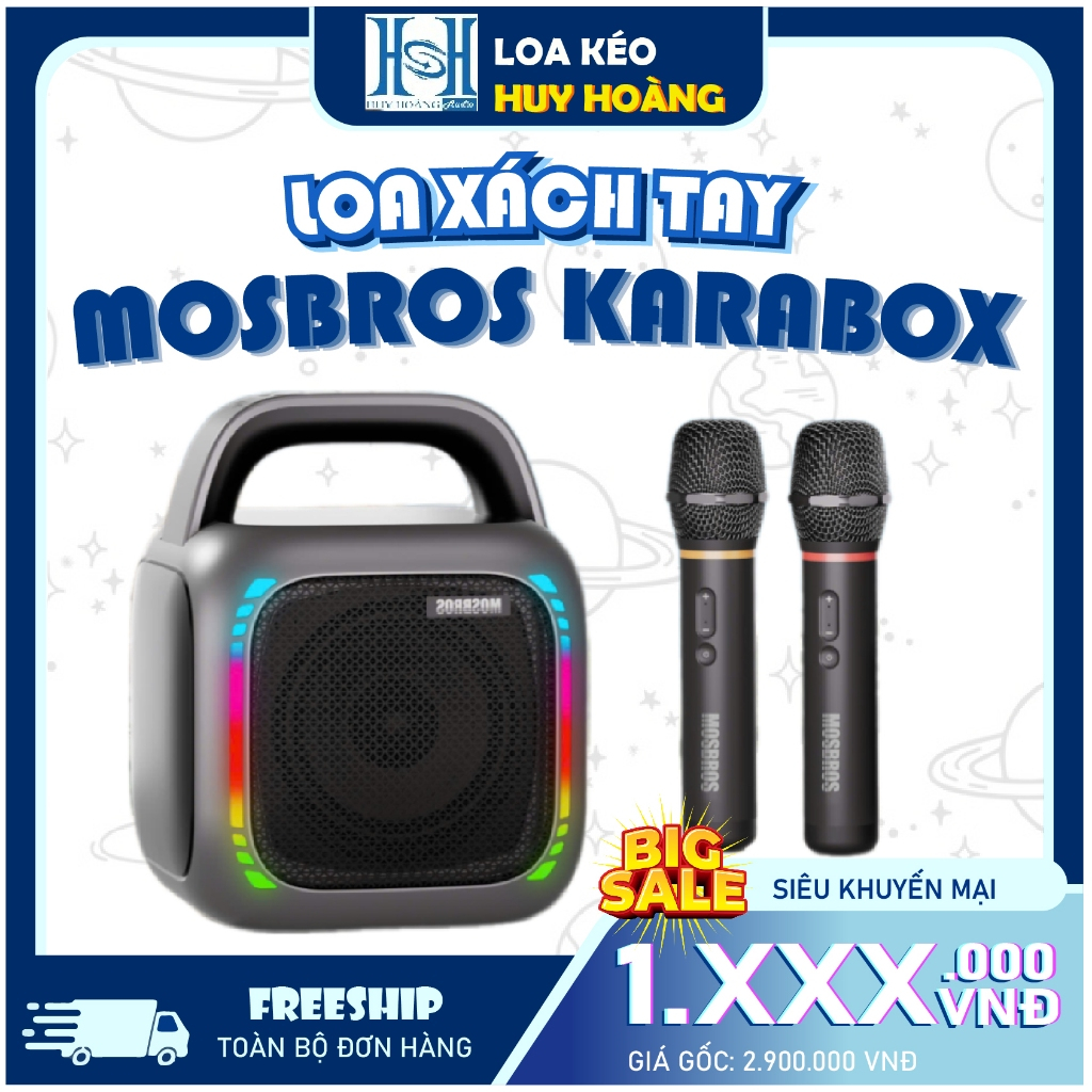 Loa Xách Tay MOSBROS Karabox, Kèm 2 micro pin sạc, Mẫu loa sinh ra để ...