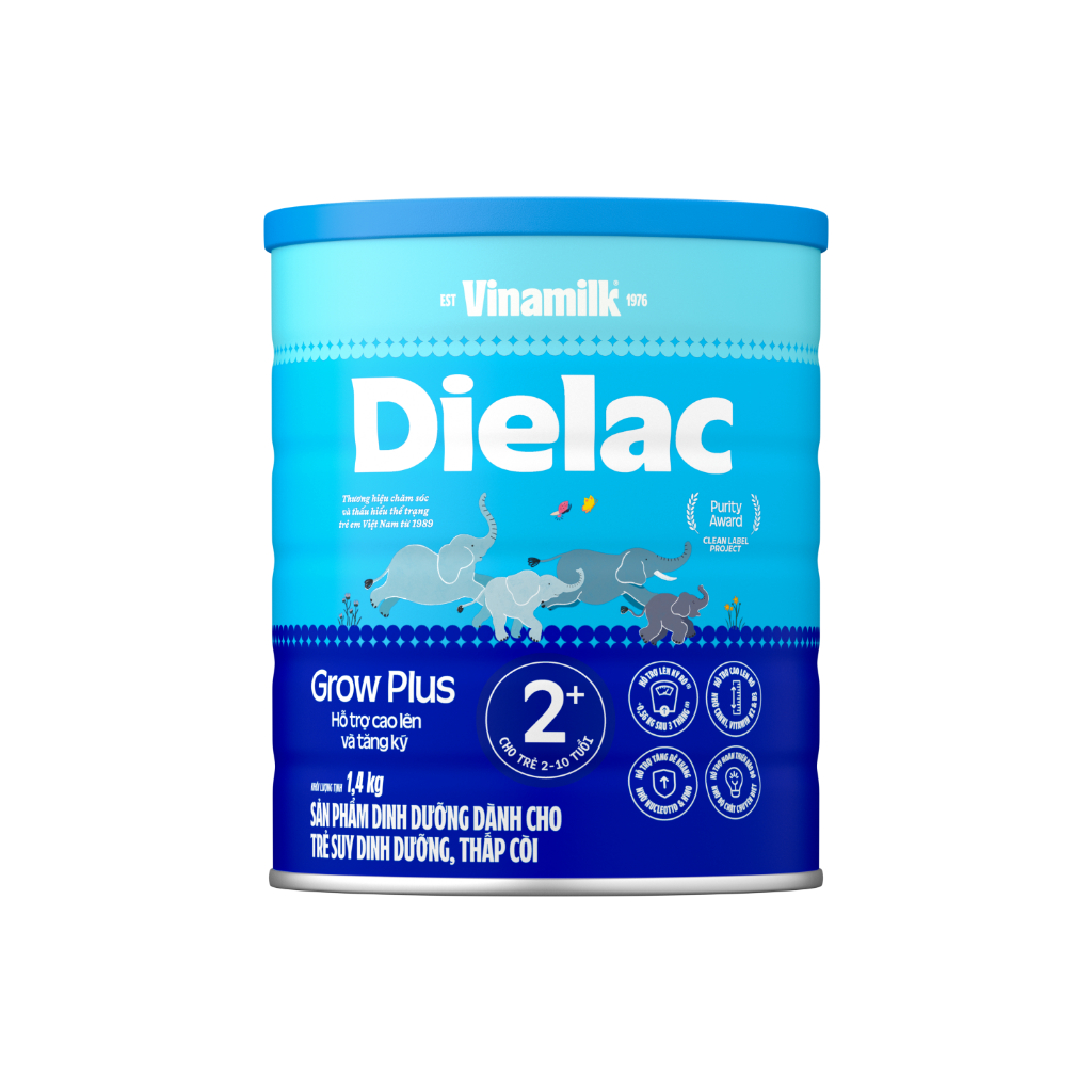 Sữa bột Vinamilk Dielac Grow Plus step 1+,2+ 1400g | Shopee Việt Nam