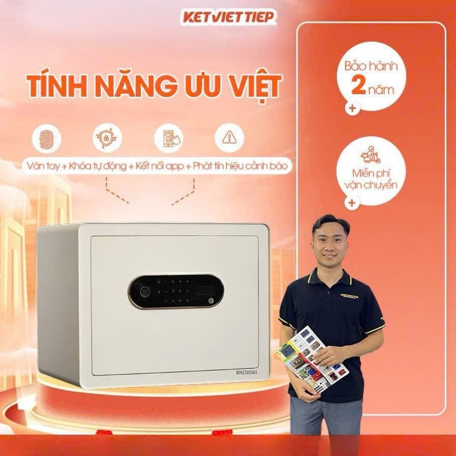 Két sắt mini vân tay Aifeibao KV42 thông minh vân tay điện tử bảo hành ...